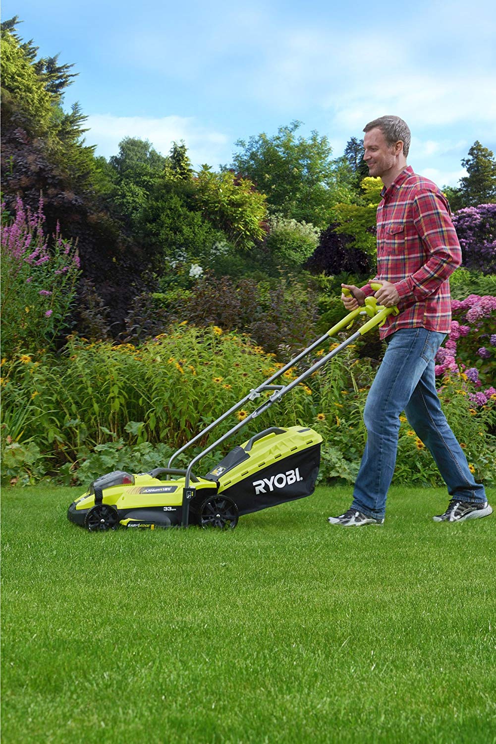 Ryobi Cordless Lawn Mower OLM1833H One+ - Battery Powered Versatile Machine